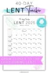 Printable 40-Day Lent Tracker Calendar (FREE download!) - Liv By Grace